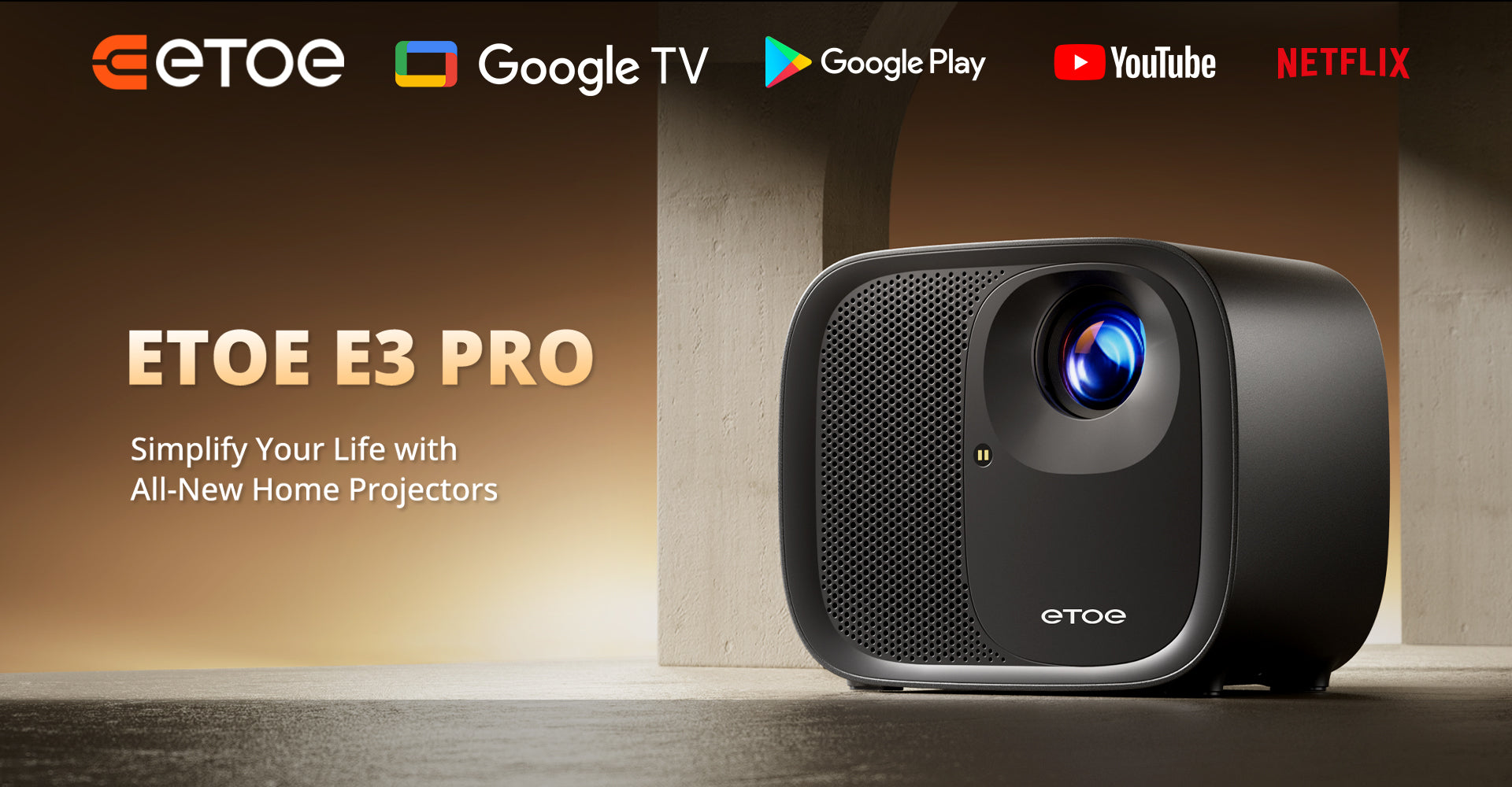 Google TV Projector for Home Theater: ETOE E3 Pro 2025 Smart Features
