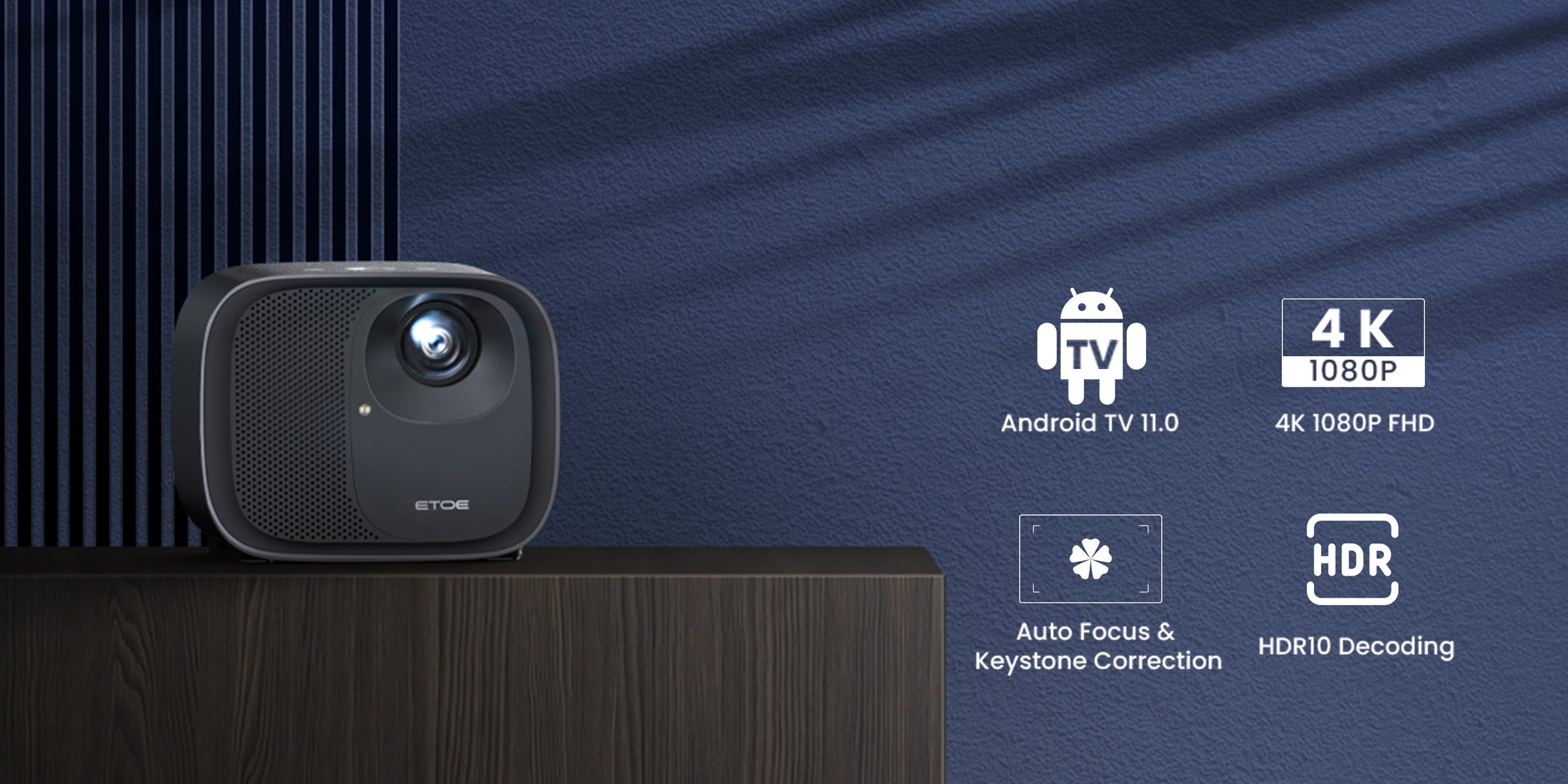 ETOE E3 Pro Android TV Projector